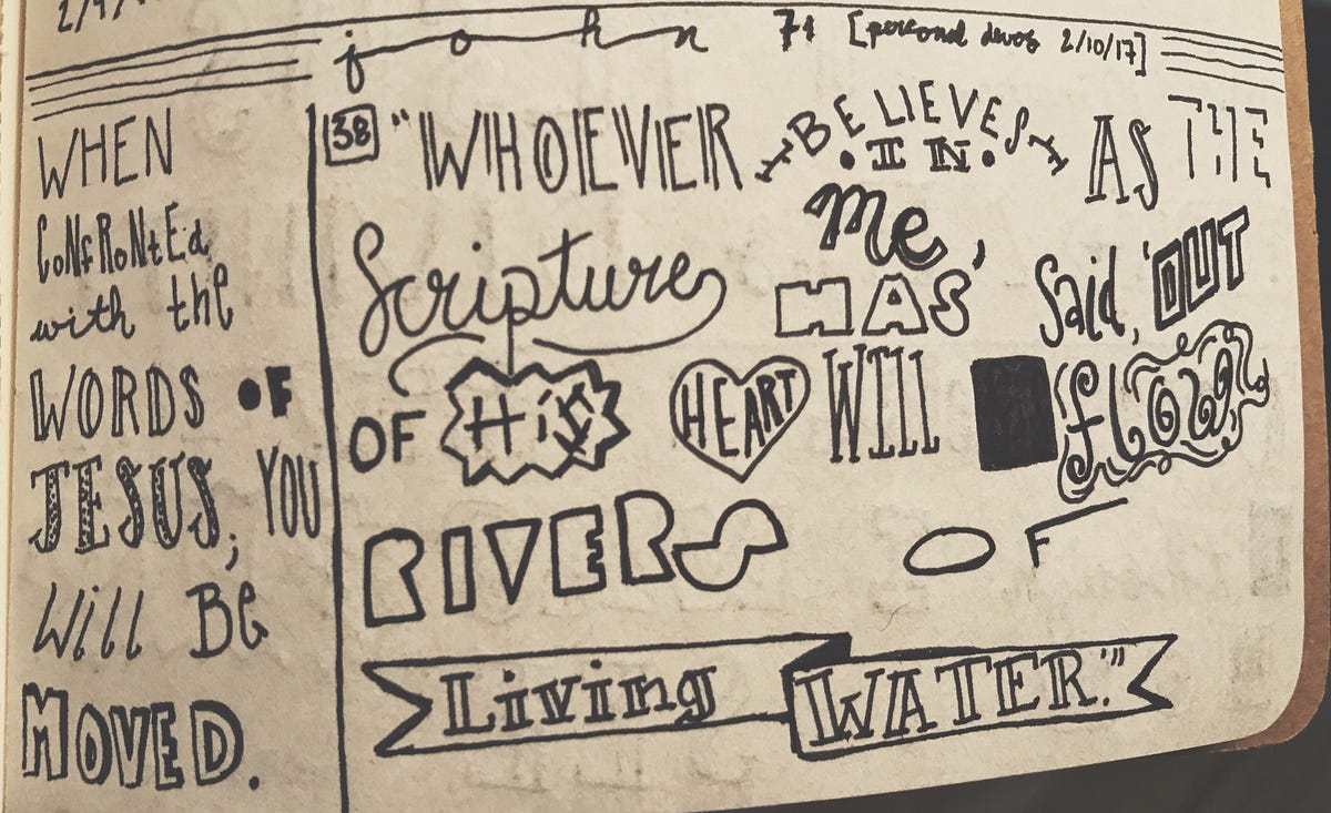 Sketchbook Devotional — John 7. Rivers | by Matthew Doering | Medium