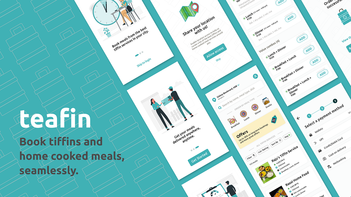 teafin: A tiffin and home-cooked meal booking app | by Prachi Rusia ...