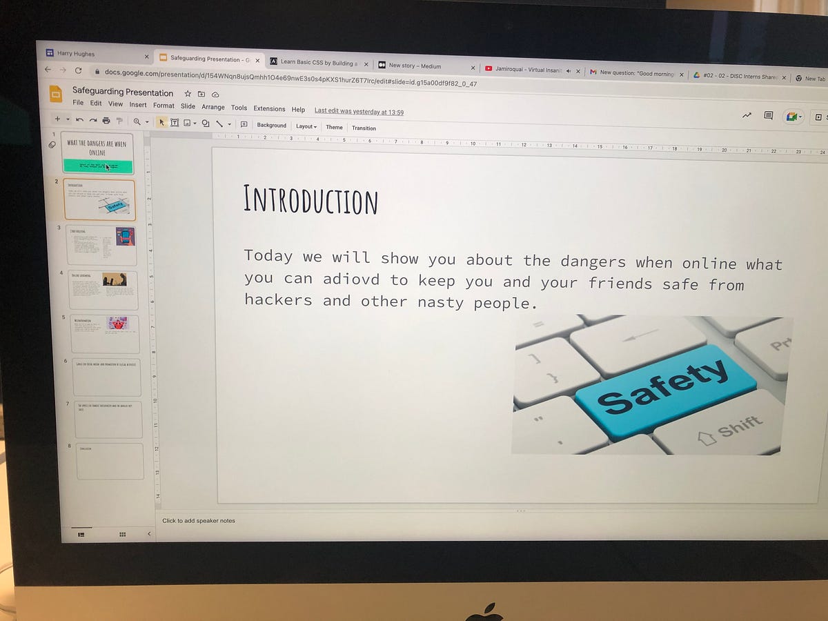 My internship week 3 work/ Google Slides design and much more :) | by Harry Hughes | Medium