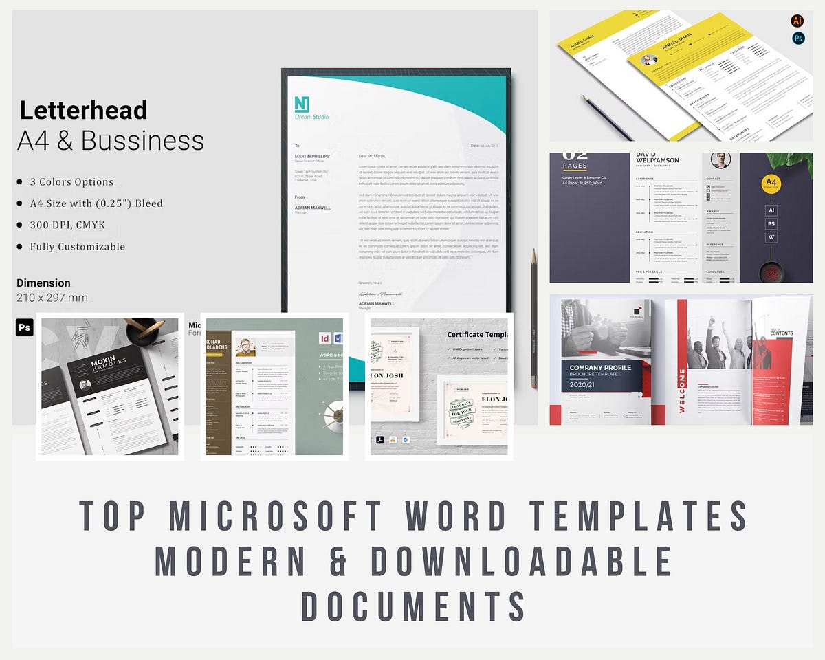 Top Microsoft Word Templates Modern & Downloadable Documents ...