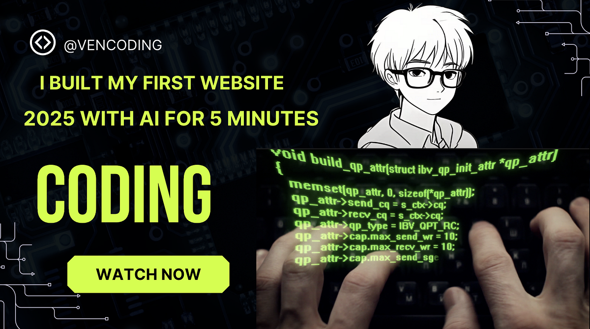 How I Built My First Website of 2025 with AI For 5 Minutes | by ven ...