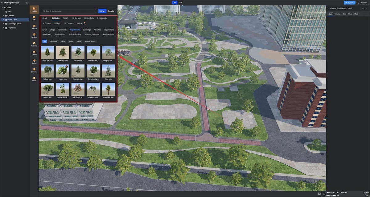 Create a 3D scene! Add Wings Engine model library and models | by ...