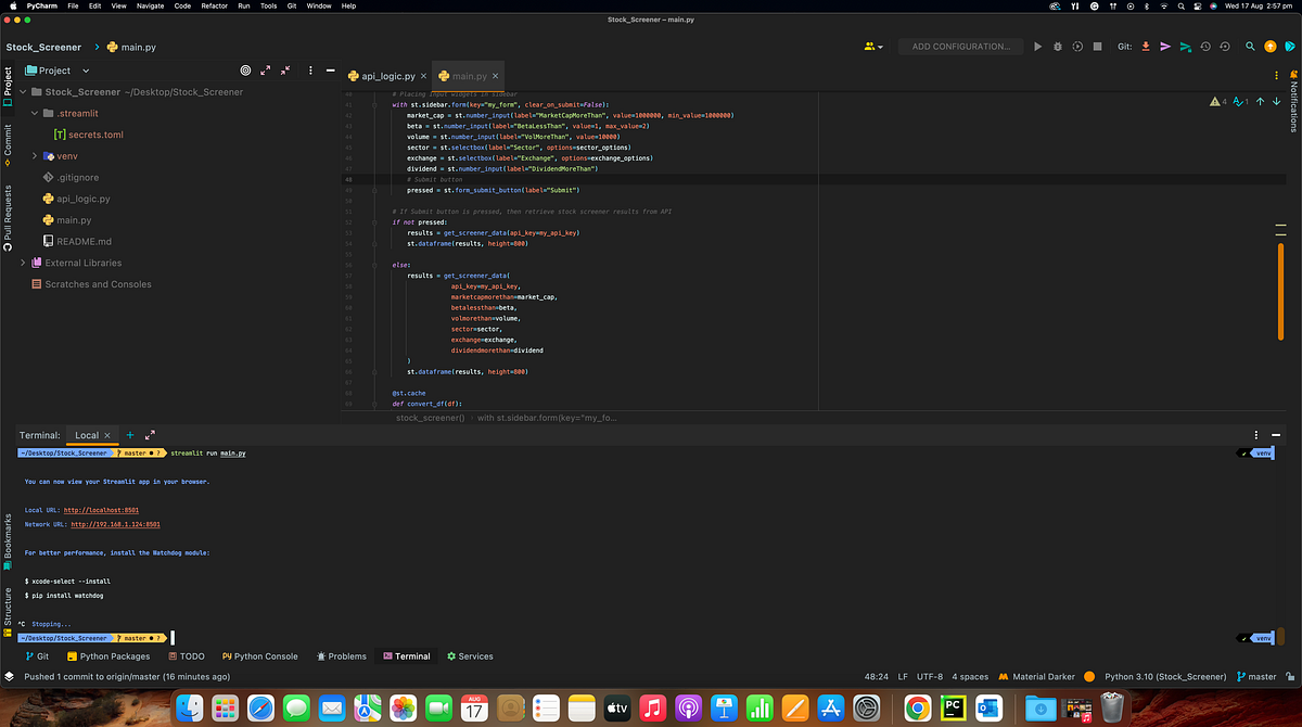 Create a Simple Stock Screening App Using Streamlit | by Ibrahim Saidi | DataDrivenInvestor