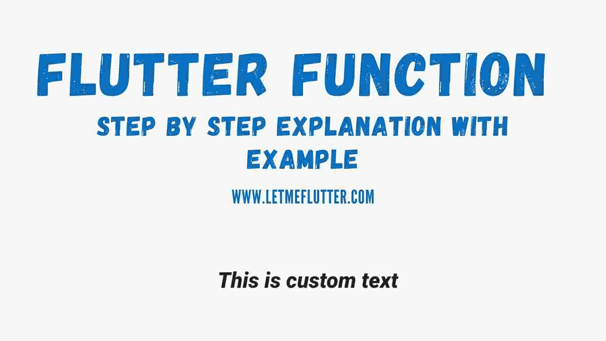 How To Easily Use Flutter Function | by Zeeshan Ali | Medium