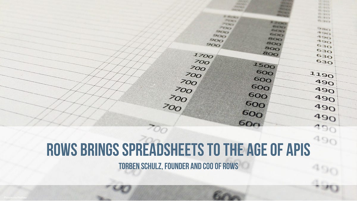 ROWS brings Spreadsheets to the Age of APIs | by Startuprad.io ...