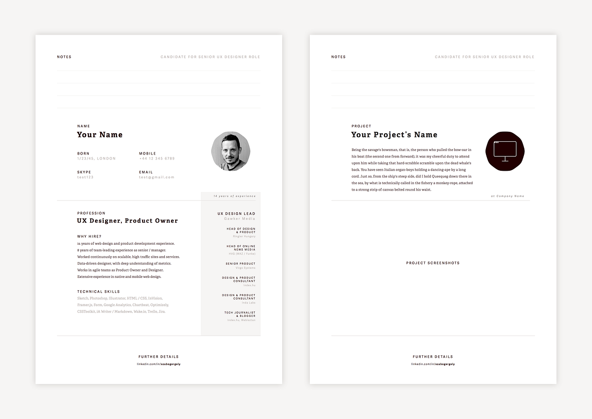 Creating resume in Sketch. It is not easy to create a nice… | by ...