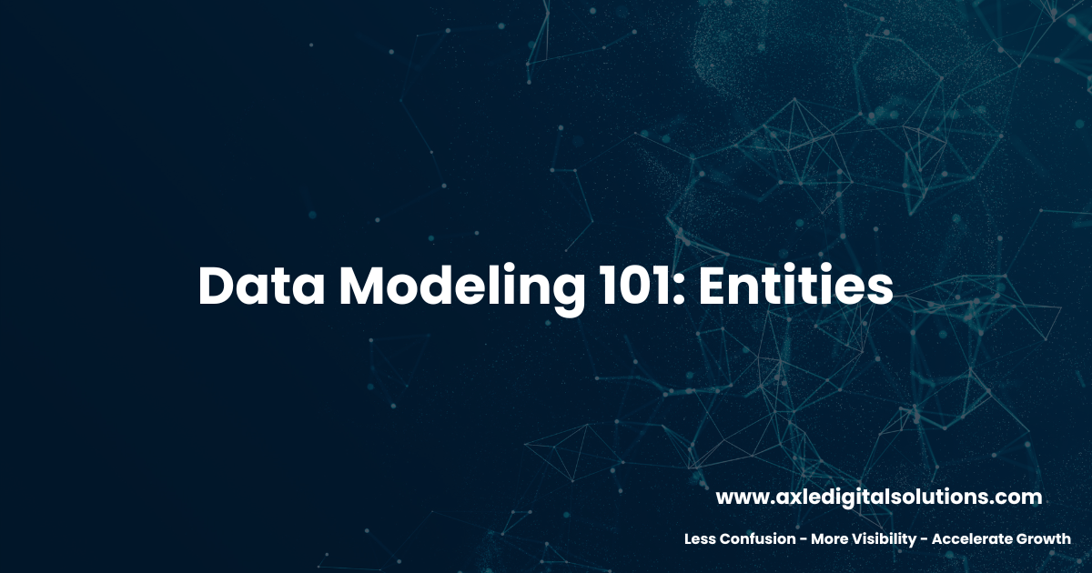 Data Modeling 101: Entities. When we talk to each other there are a ...
