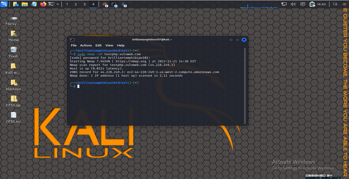 Network Scanning: Using a tool like Nmap to scan a network for open ...