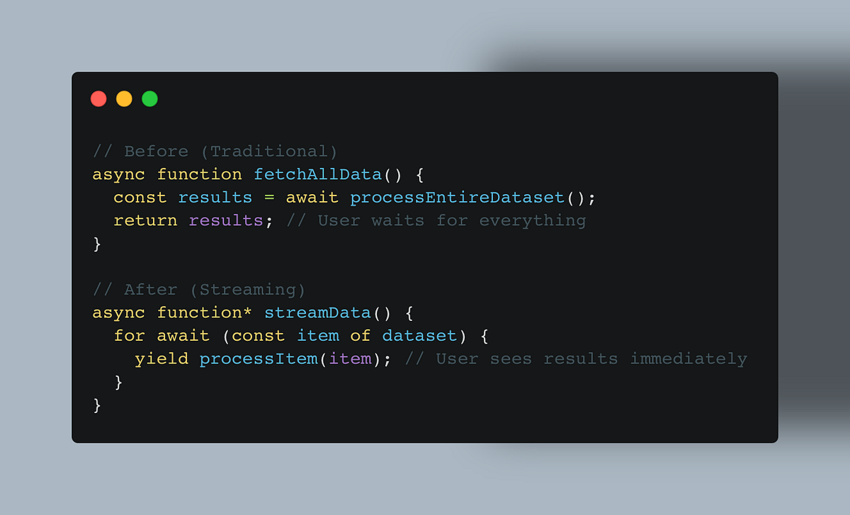 The Rise of Async Generator Functions: How AI Made ‘On-Demand Processing’ Essential | by ...