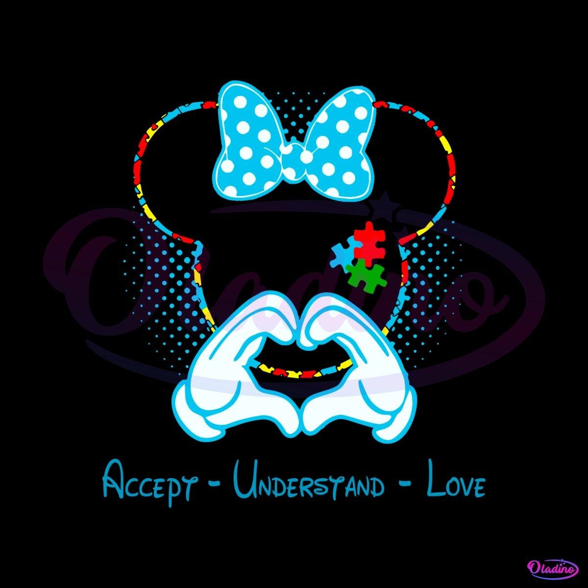 Minnie Autism Awareness Accept Understand Love SVG - Christine Dube ...