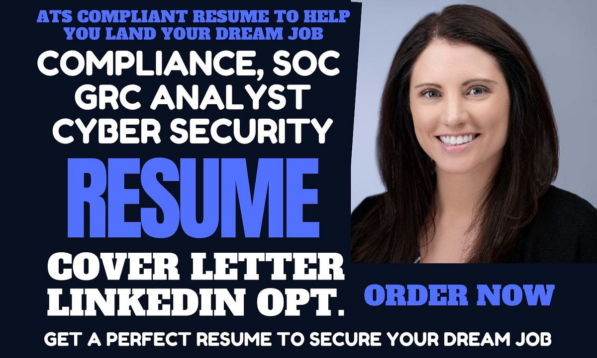 I will write a GRC resume, compliance, soc analysis, cyber security ...