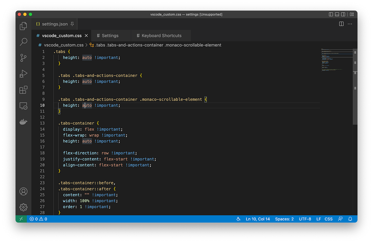 [VScode][MacOS] vscode pinned tabs in a separate row | by Ruka | Medium