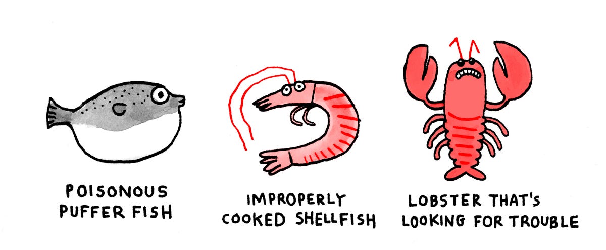 Dangerous Seafood. Avoid them at all costs. You have been… | by gemma ...