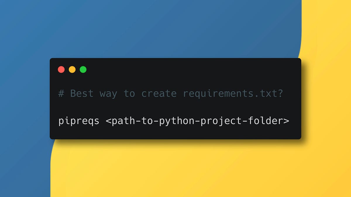 Python Pipreqs — How to Create requirements.txt File Like a Sane Person | by Dario Radečić | TDS ...