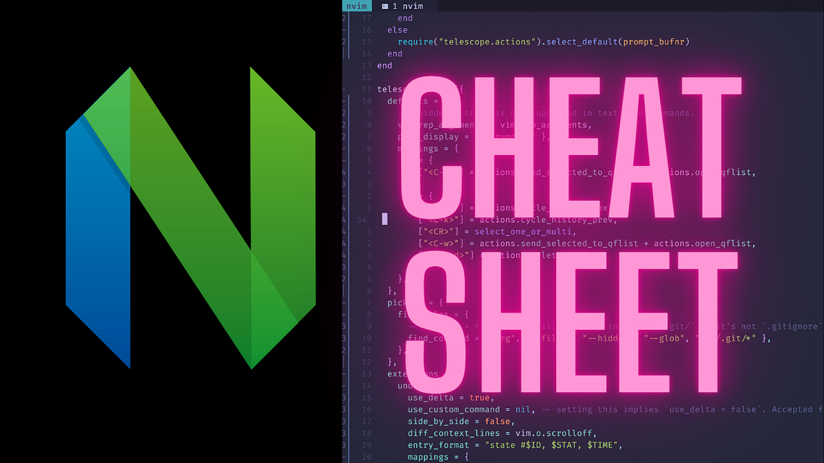 Neovim Cheat Sheet. Some tips and tricks I reference for… | by Andrew Courter | Level Up Coding