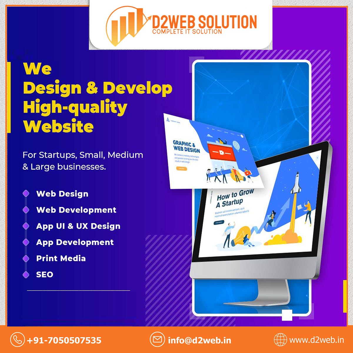Design and Develop high quality Website | by D2web solution | Jul, 2023 | Medium