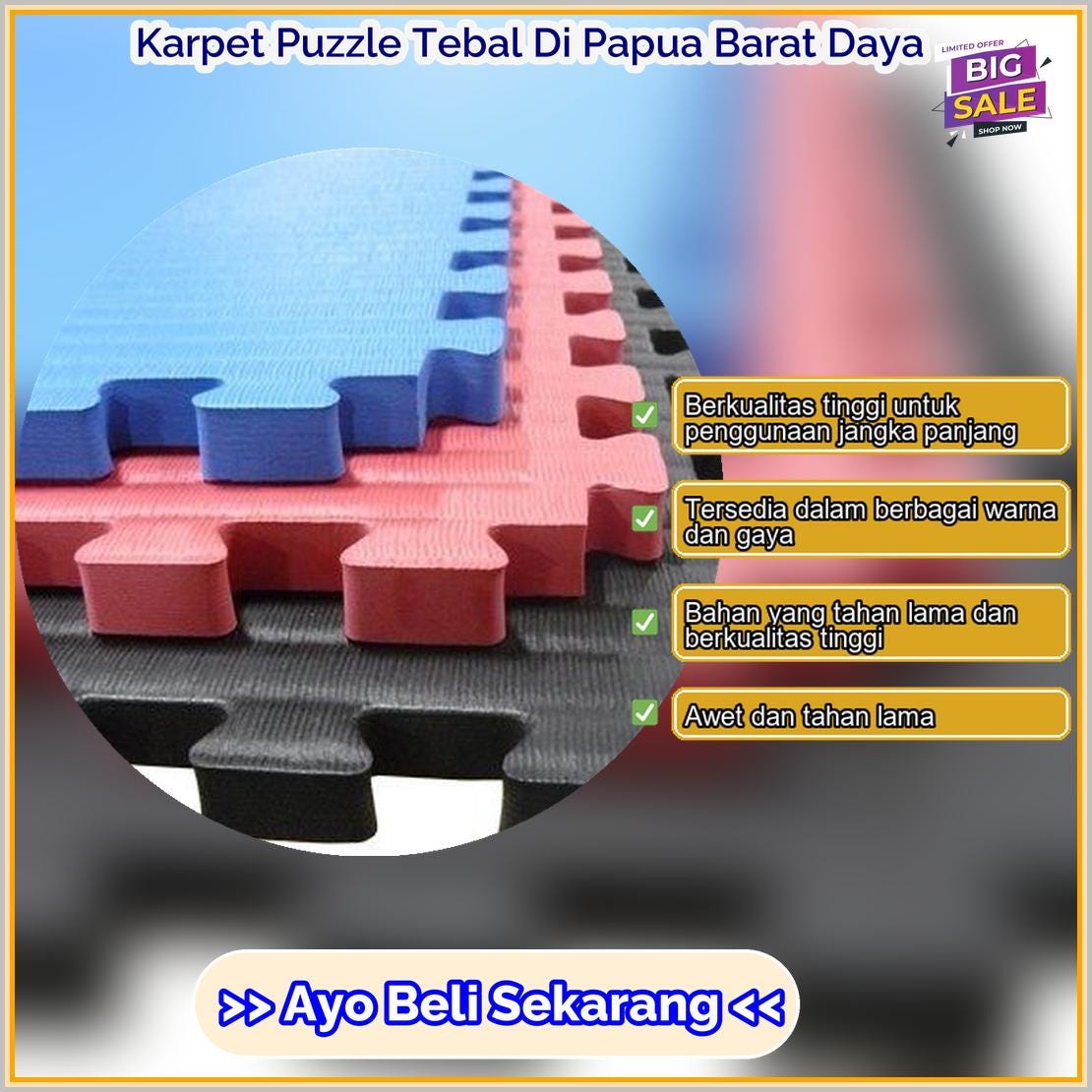 Karpet Puzzle Tebal Di Papua Barat Daya - Matras Puzzle Tebal - Medium