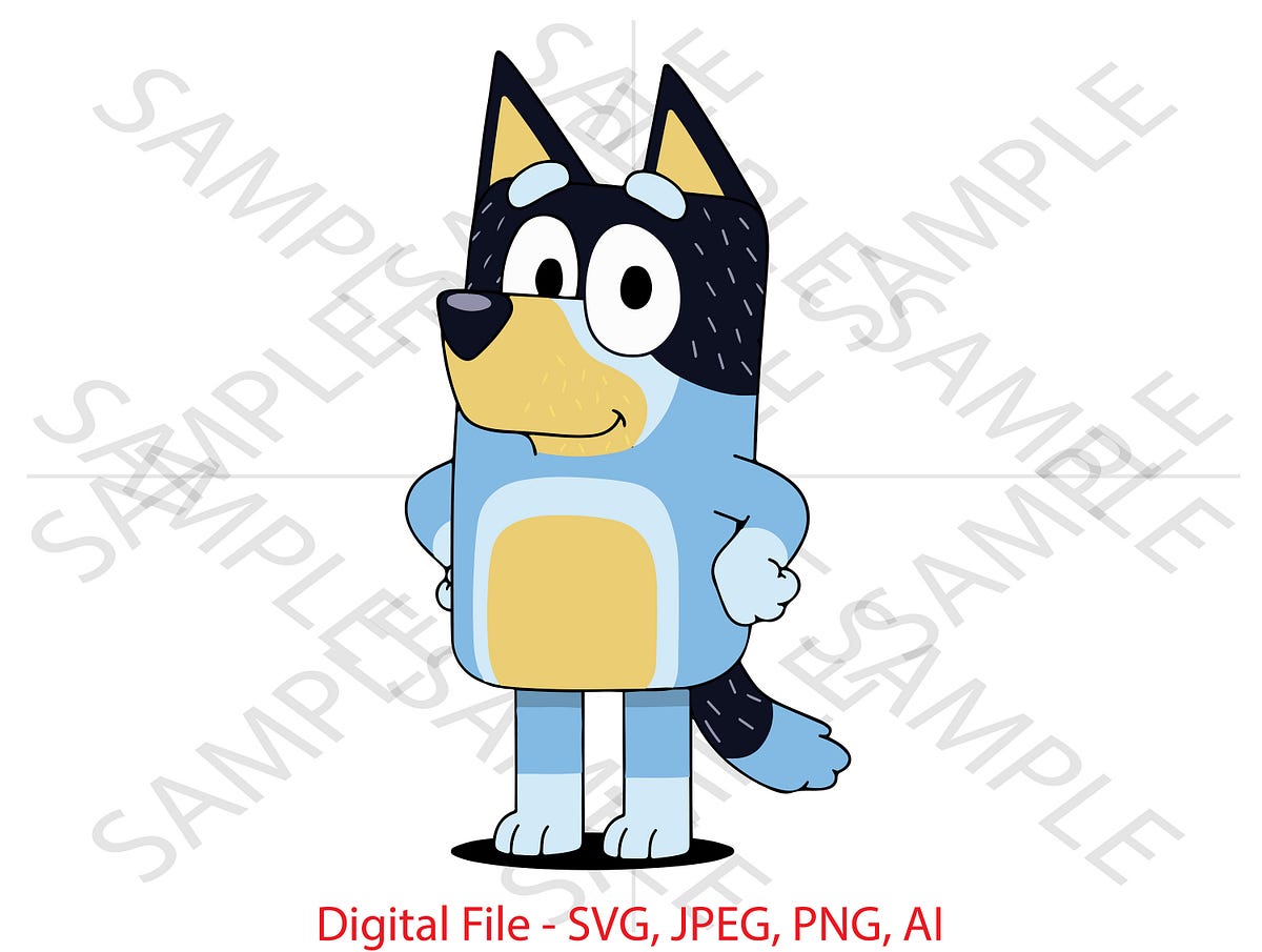 Bandit Heeler, Bluey, Bluey SVG, Bandit Heeler Bluey, Cartoon, Vinyl ...