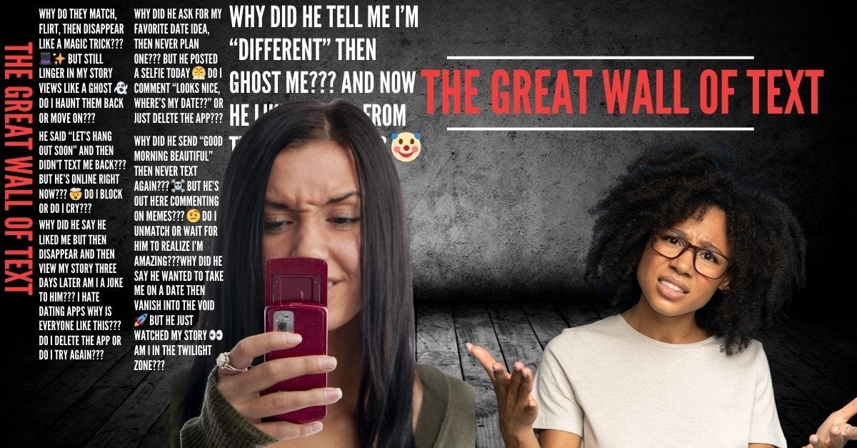 The Great Wall of Text: A Survival Guide There are two types of texters ...