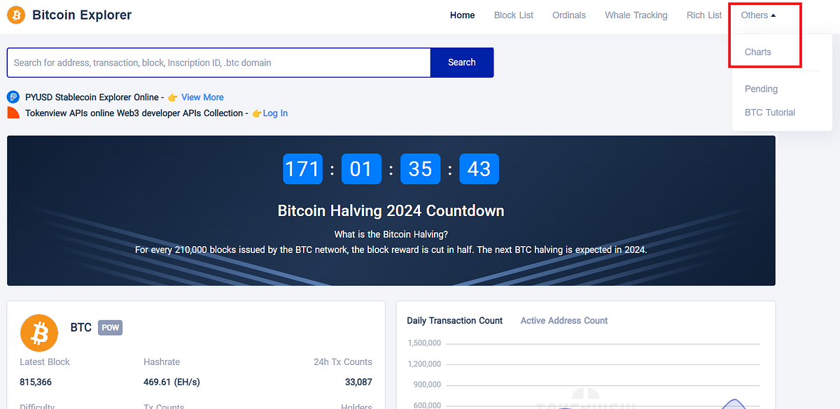 How to get USDT, Bitcoin, Ethereum, DeFi on-chain data? | by Tokenview.io | Medium