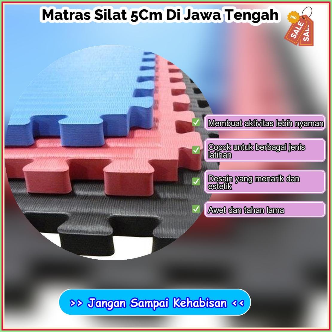 Matras Silat 5Cm Di Jawa Tengah - Alat Lompat Tinggi - Medium