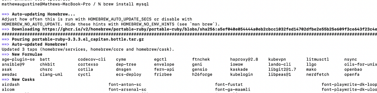 How To Setup MySQL On Your Mac. Step 1: Install Homebrew | by Mathew ...