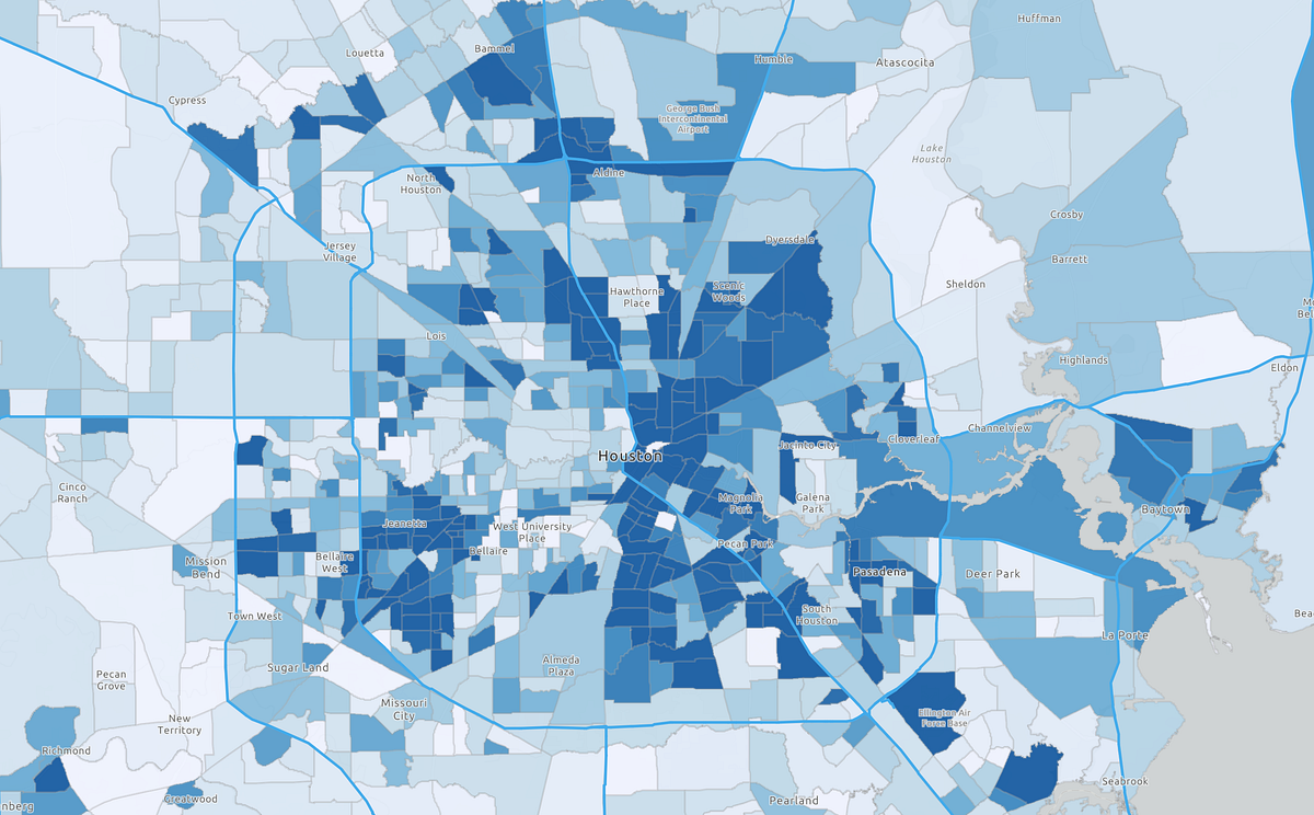 Houston Evacuation Map — ArcGis Online Practice - Simsangcheol - Medium
