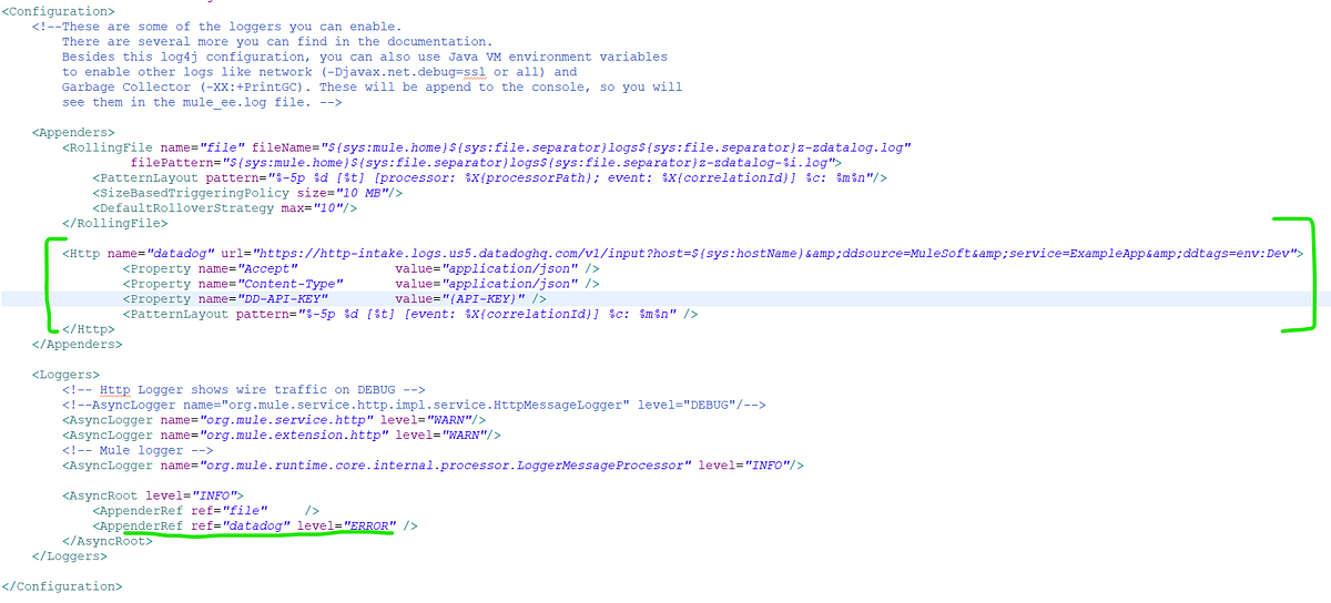Log forwarding from MuleSoft Application to Datadog | by Akash Prajapati | Medium