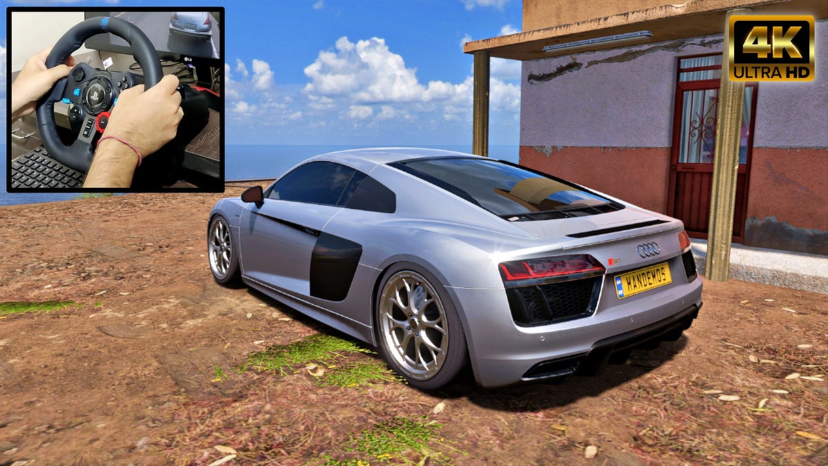 900HP Twin Turbo Audi R8 V10 Plus | Forza Horizon 5 | Steering Wheel Gameplay - Celxygqxxq - Medium