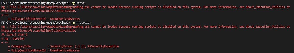Javascript How To Fix Ng Ps1 Cannot Be Loaded Because Running Scripts Is Disabled On This
