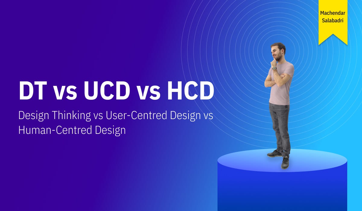 DT vs UCD vs HCD. The Buzzwords in UX Design | by Machendar salabadri | Medium