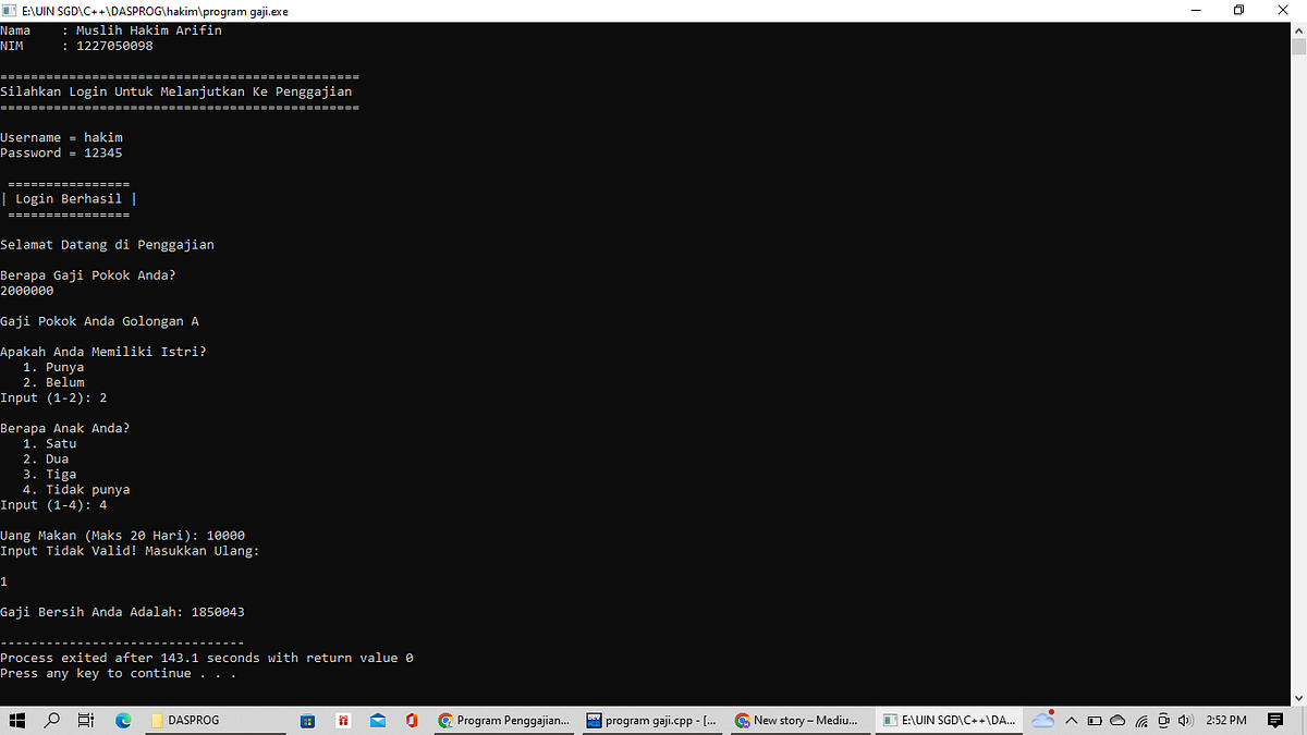 Program Penggajian Sistem Login & Blokir | by Mushlih Hakim Arifin | Medium