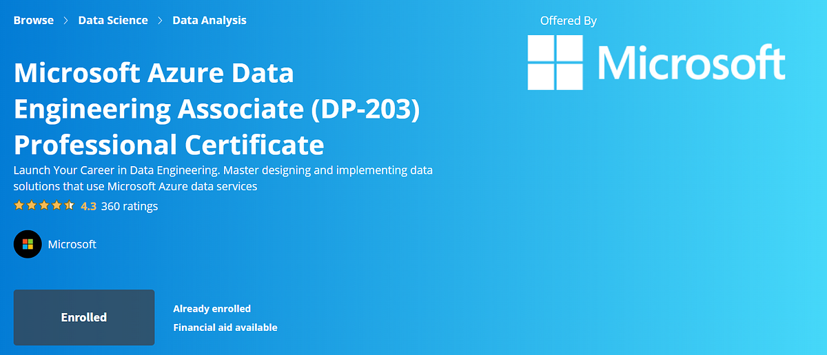 How I Passed the Microsoft DP-203 Azure Data Engineer Associate certificate | by Gerard Sho | Medium