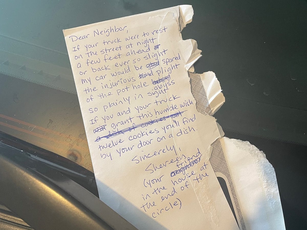 How A Poem Can Persuade A Man To Move His Truck | by Shereen Bingham ...