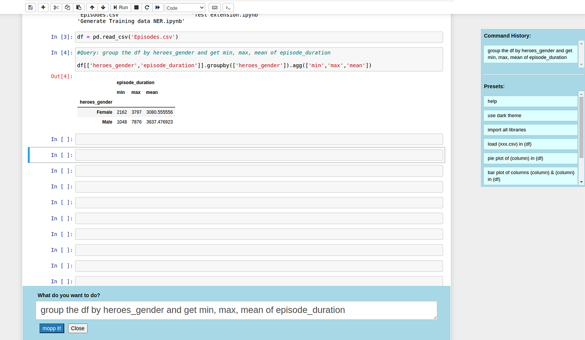 Data analysis made easy: Text2Code for Jupyter notebook | by Kartik Godawat | TDS Archive | Medium