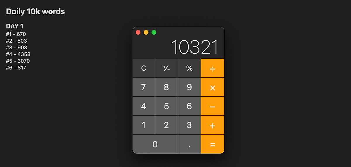 I’m Writing 70k words in 7 days — Day 1 Update. | by Gabriel Klingman ...