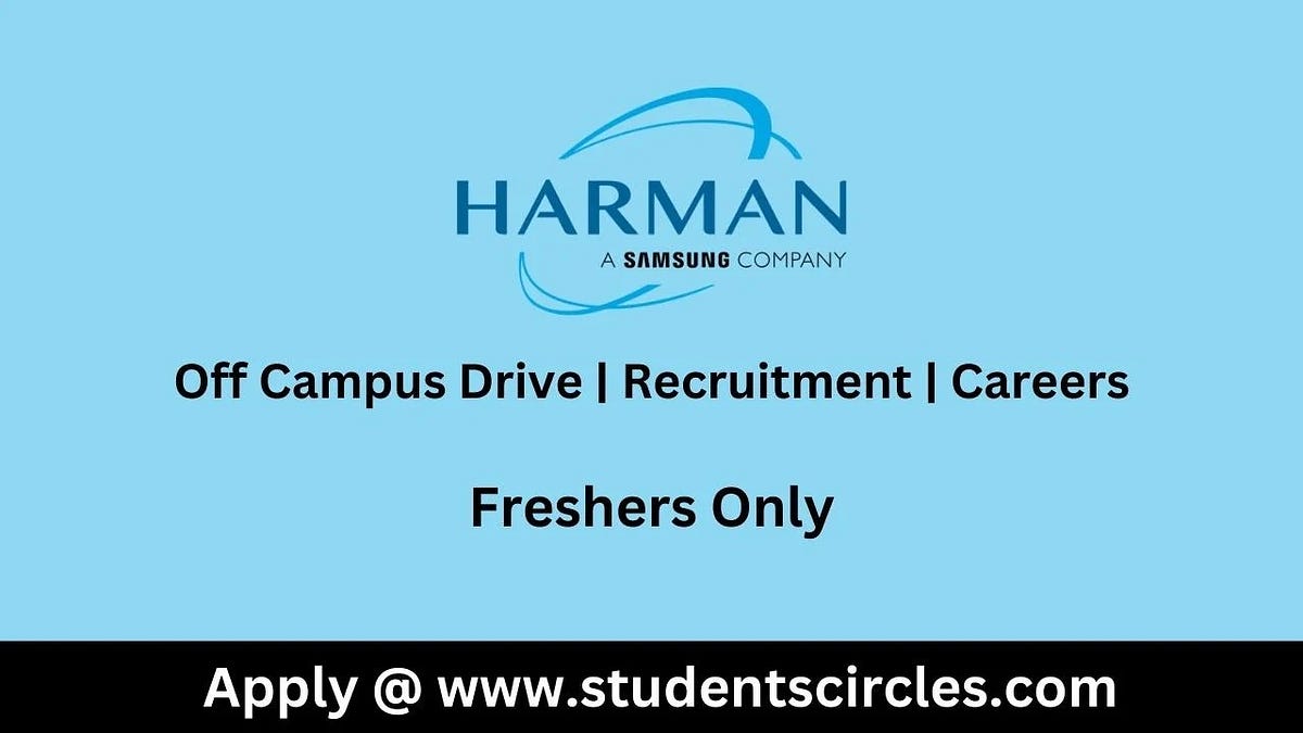 Harman Recruitment 2023 | Fresher | Direct Link | by V G Selvam ...