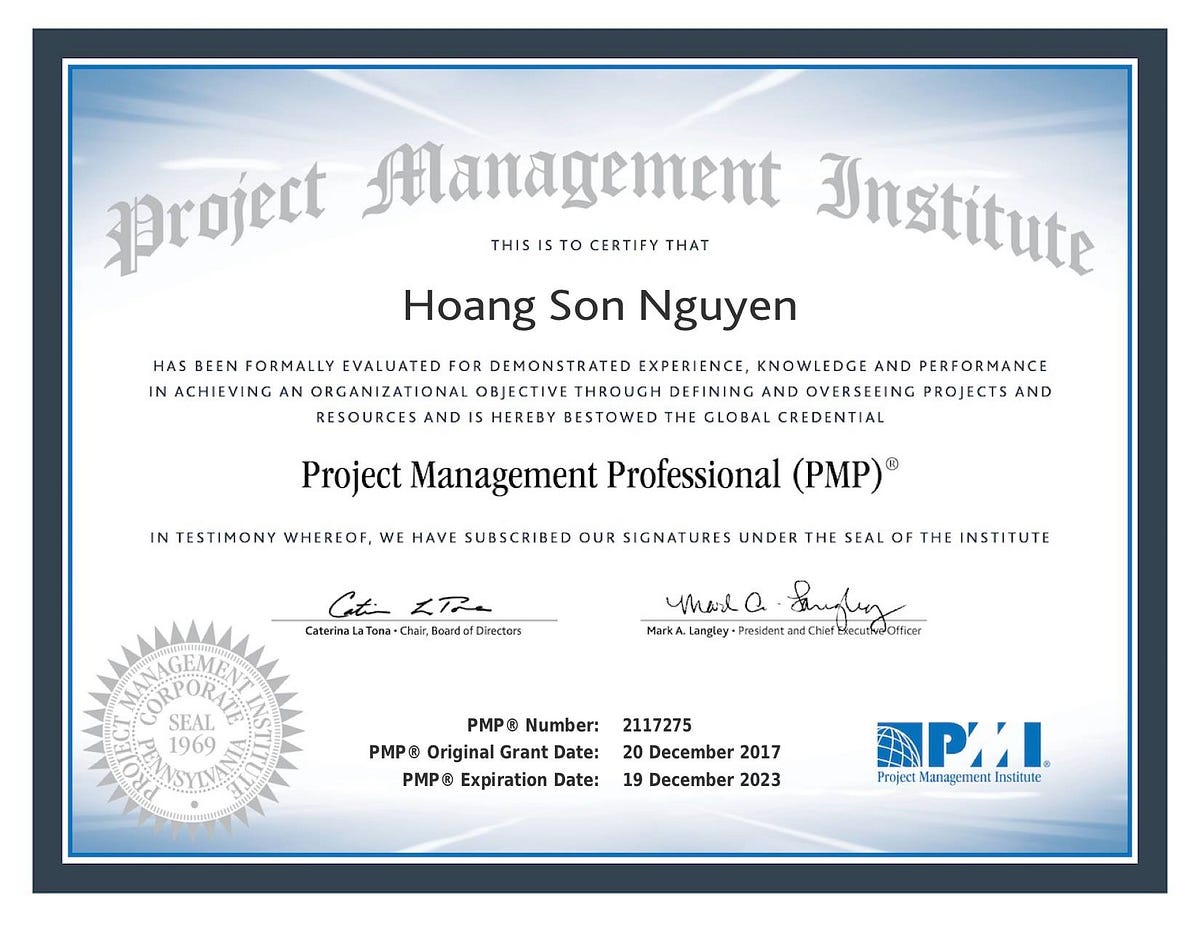 Hành trình chinh phục PMP. QUÁ TRÌNH CHUẨN BỊ: | by Hoàng Sơn | Medium