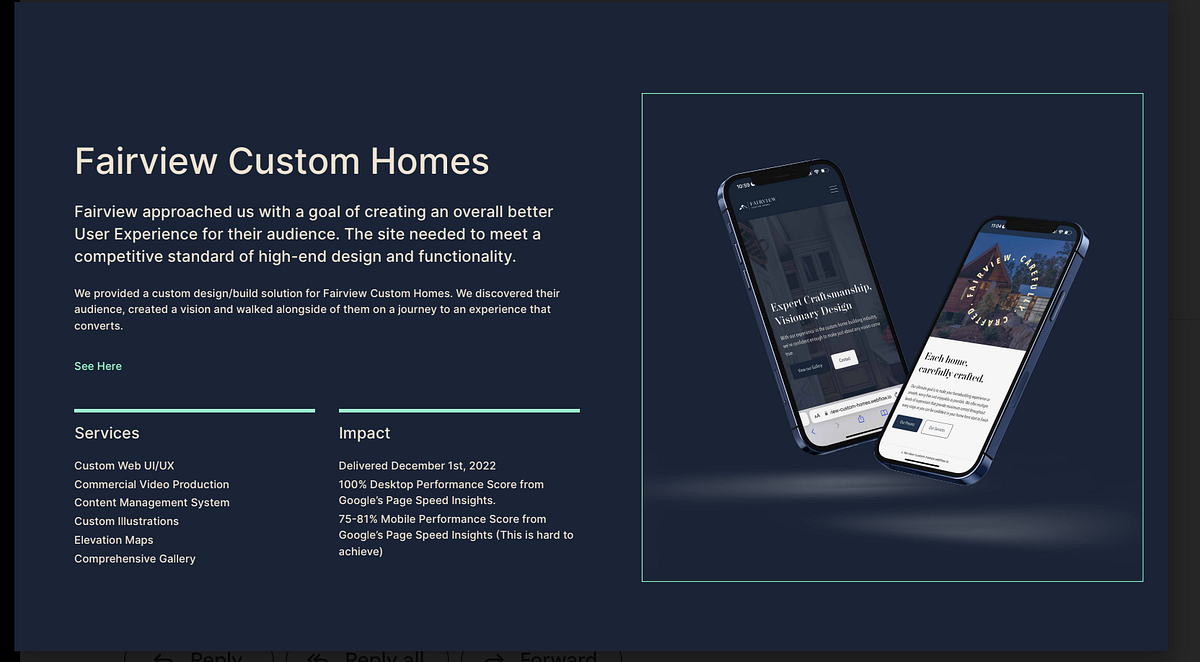 Custom Web UI/UX for Fairview Custom Homes by Branded By Greenville ...