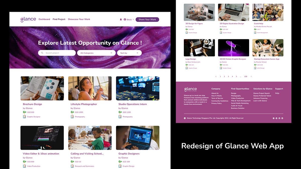 Redesign Glance Web App. Glance Web App is a platform that… | by Siti ...