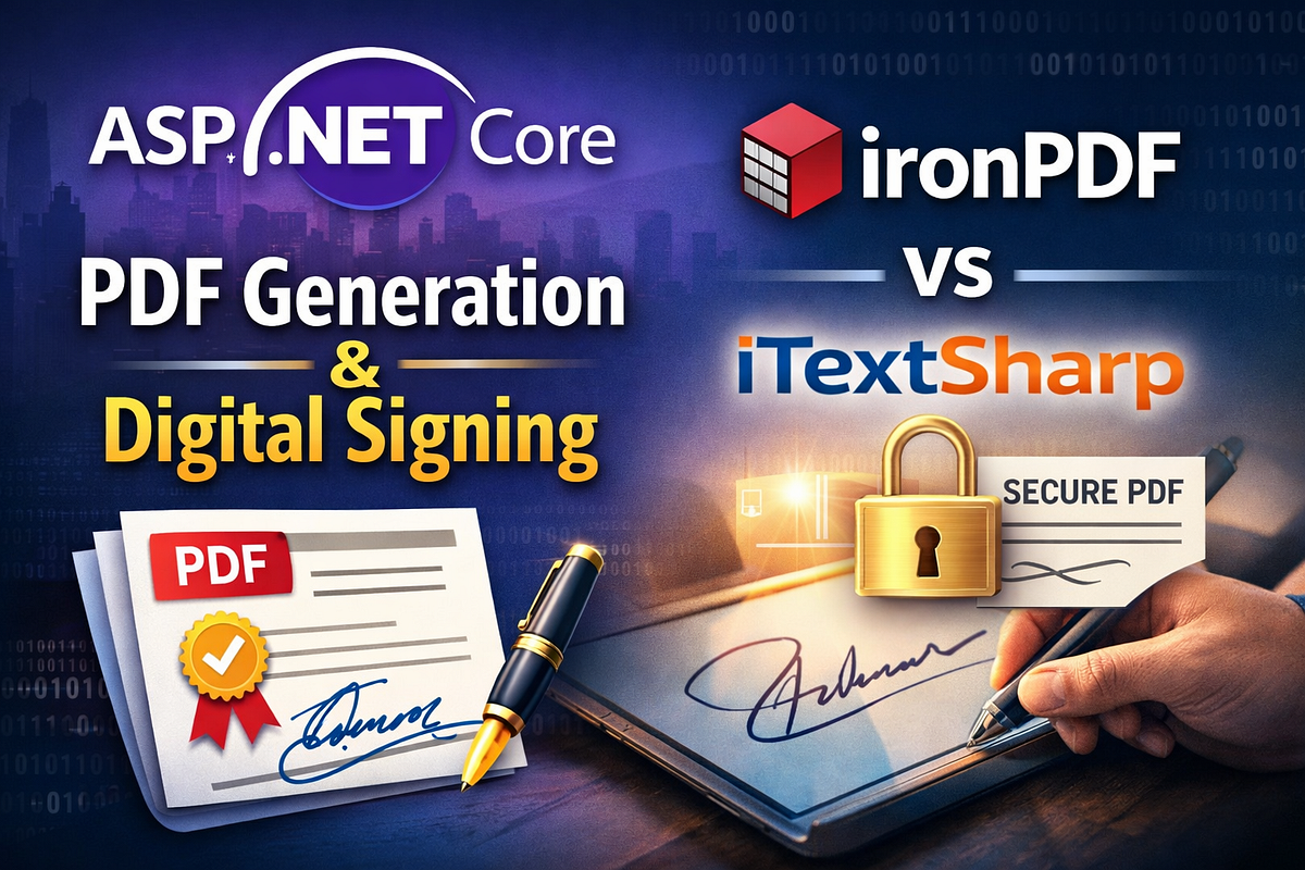Professional PDF Generation, Security & Signing in ASP.NET Core Using IronPDF (With iTextSharp ...