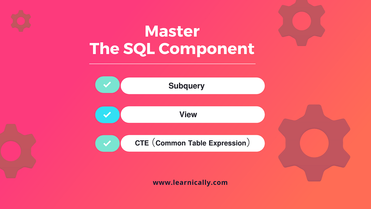 Subqueries, Views & Common Table Expressions (CTE) in SQL: Learnically ...