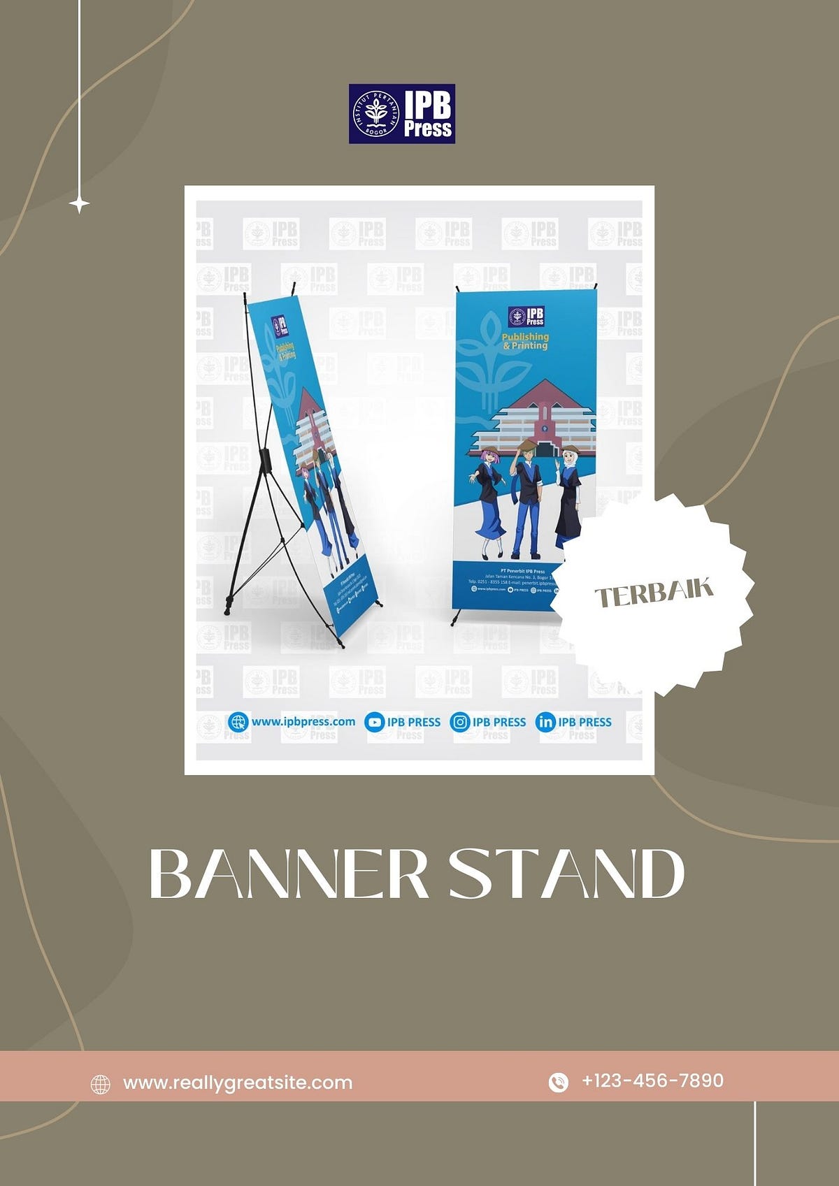TERBAIK !!! WA 0878–7354–7779, CETAK BANNER STAND - cetak buku - Medium