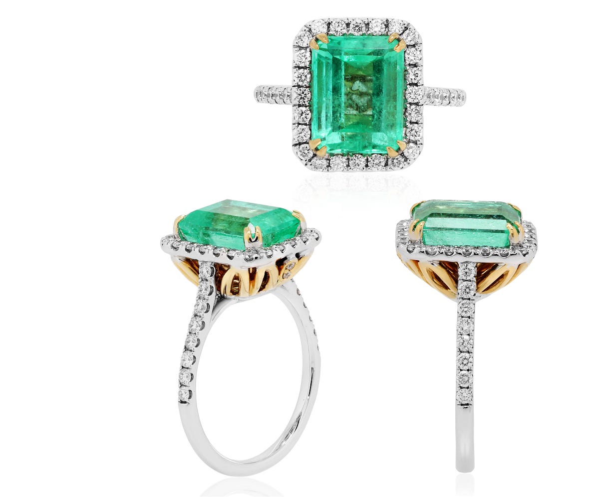 Elevate Your Style with the Natural Gemstone Ring Featuring Green ...