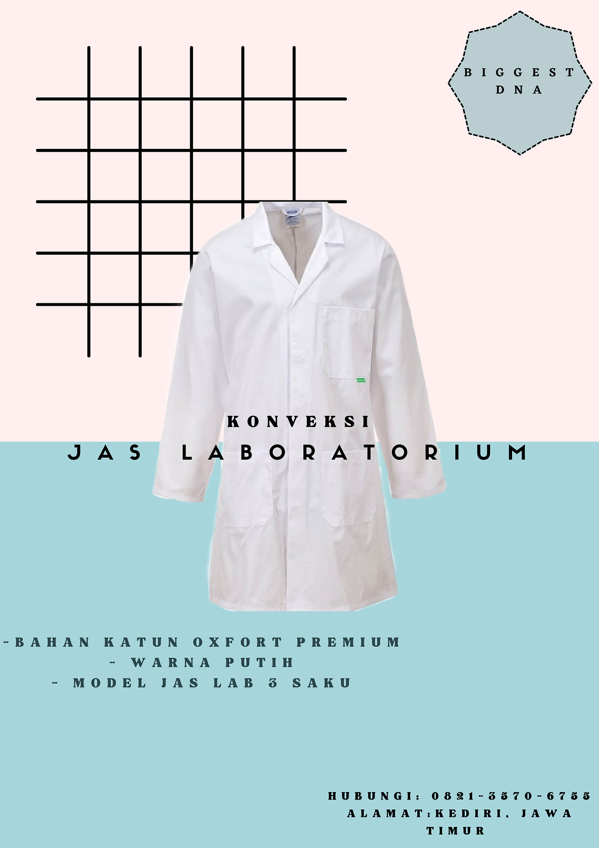 LARIS!, Hub: 0821–3570–6755, Produsen Jas Lab Murah, @jaslabbiggestdna ...