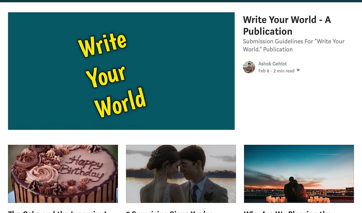Publication Guidelines for —“Write Your World” | by Ashok Gehlot ...