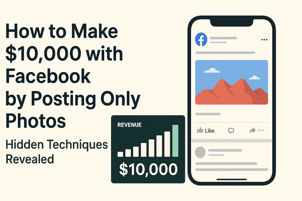 How to Make $10,000 with Facebook by Posting Only Photos: Hidden ...