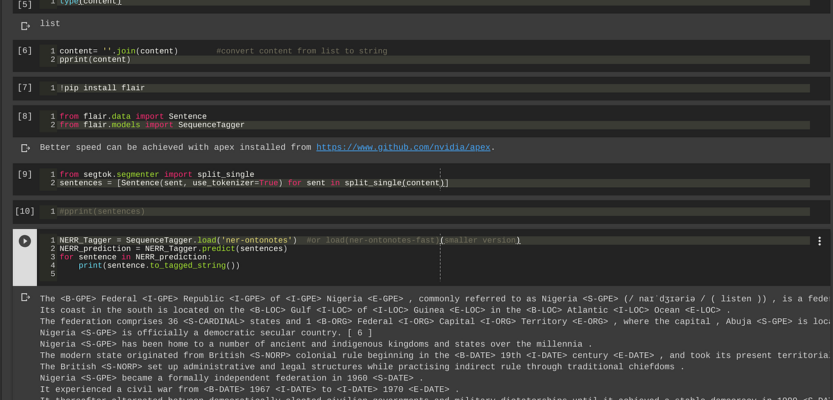 Web Scrappingnamed Entity Recognitionpart Of Speech Tagging In Few Lines Of Python Codeyes 0747