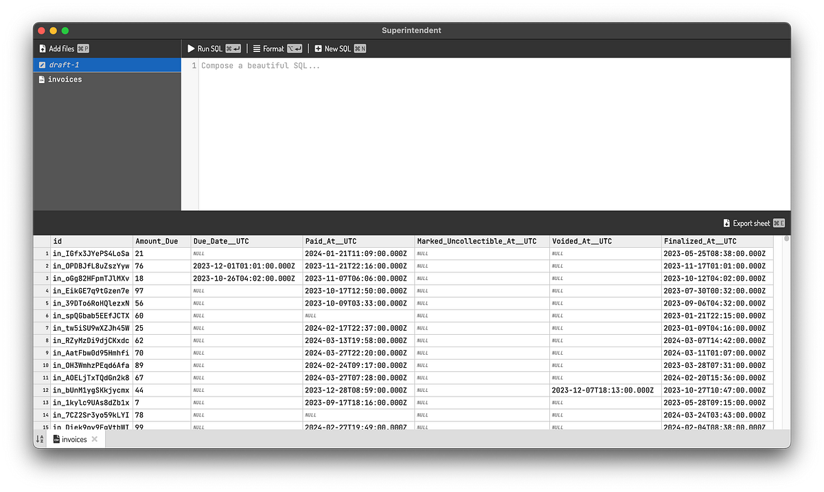 The Account Receivable (A/R) Aging report in Stripe using SQL | Medium