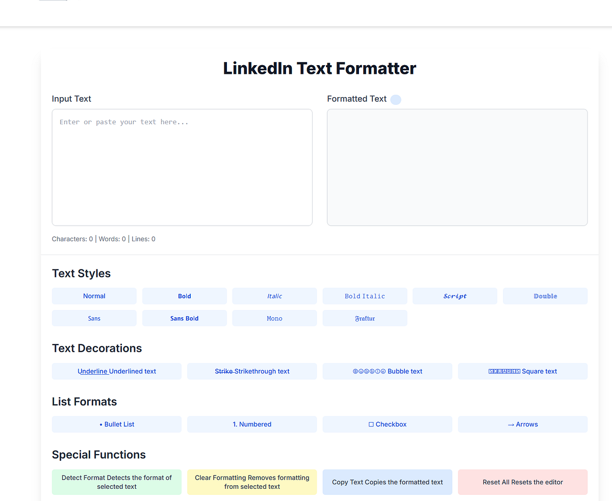 LinkedIn Text Formatter: Elevate Your Professional Content with ...